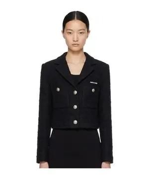 Marissa Chiara Long-sleeved Jacket With Lapel Collar And Front Pockets