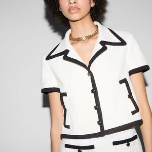 Gucci Short-sleeved Tweed Jacket