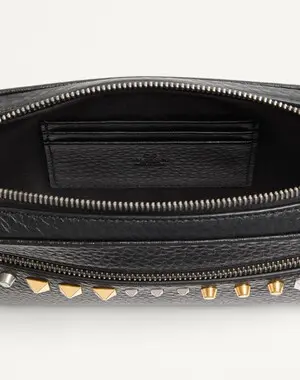 Valentino Garavani Rockstud Zip-up Pouch - Nero