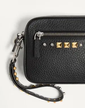 Valentino Garavani Rockstud Zip-up Pouch - Nero