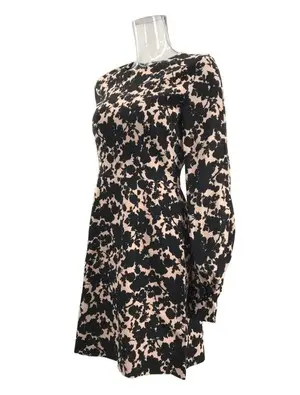 Sportmax Long Sleeve Floral Print Dress