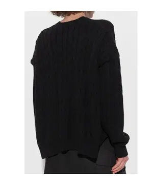 Balenciaga Cable Knit Logo Sweater