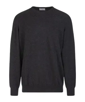Fedeli Long-sleeved Knitted Sweater - Black