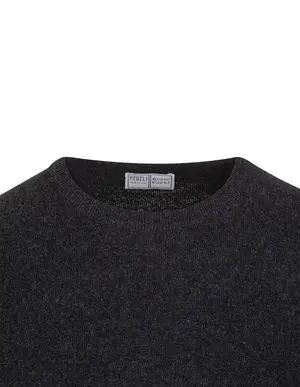 Fedeli Long-sleeved Knitted Sweater - Black
