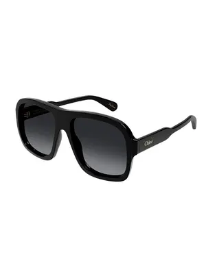 Chloé Eyewear Square Frame Sunglasses - Black