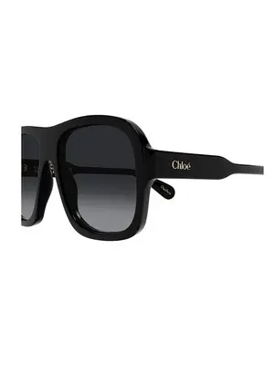Chloé Eyewear Square Frame Sunglasses - Black