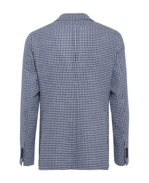 Tagliatore Checked Blazer With Notch Lapel - Blue