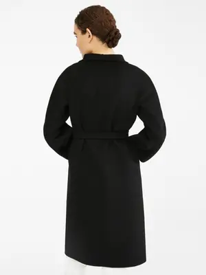 Max Mara Lilia Coat In Pure Cashmere With Mink Trim