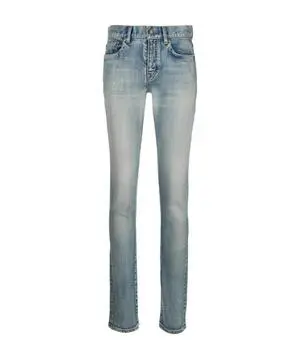Saint Laurent Low-rise Skinny Jeans - Gray