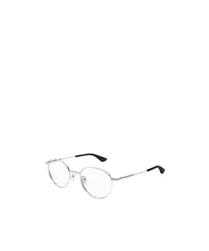 Alexander McQueen Round Frame Glasses - Silver