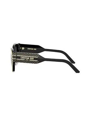 Dior Signature S16i Studded Rectangle Sunglasses