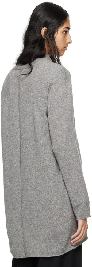 THE ROW Cashmere Shawl Collar Cardigan - Medium Gray