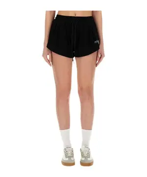 MSGM Logo Embroidered Drawstring Shorts - Multicolor