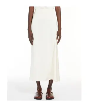 Max Mara Satin Slide Slit Skirt