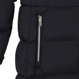Moose Knuckles Long-sleeved Down Coat With Fur Trim