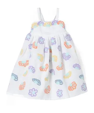Stella McCartney Embroidered Sling Dress - White