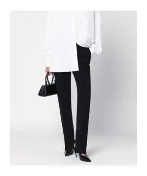 Dries Van Noten Trousers With Button Detailed Slits