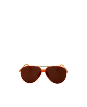 Kenzo Logo Aviator Sunglasses - Brown