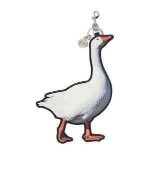 Moschino Goose Pattern Keychain - Multicolor