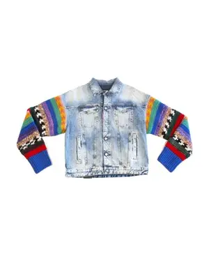 Dsquared2 Denim Jacket With Crochet Sleeves