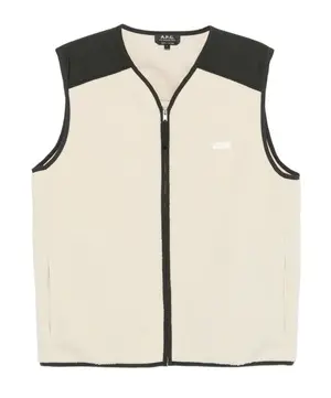 A.p.c. Faux Shearling Vest - Black