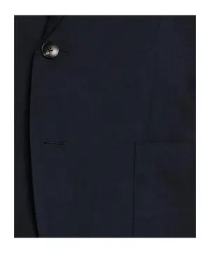 LARDINI Single-breasted Twill Blazer - Blue