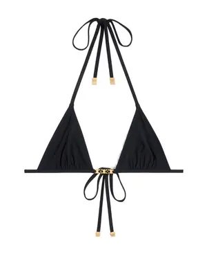 Celine Triomphe Triangle Bikini Top - Black