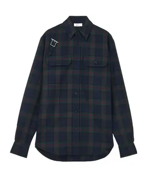 Alexander McQueen Tartan T-bar Harness Overshirt - Black/navy/green