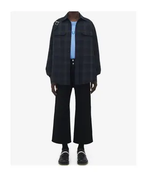 Alexander McQueen Tartan T-bar Harness Overshirt - Black/navy/green