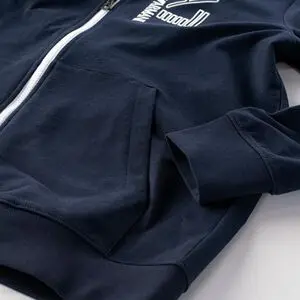 EA7 Logo Zip-up Hooded Casual Jacket