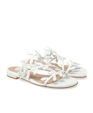 GIANVITO ROSSI Flavia Slip-on Sandals - White