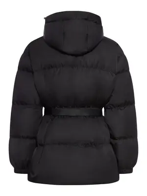 Prada Belted Hooded Down Jacket