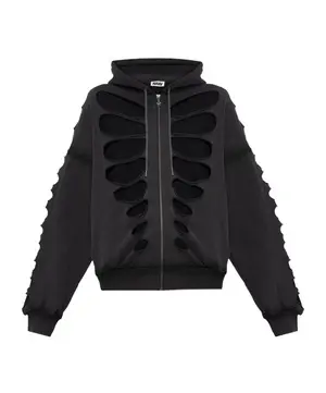 AVAVAV Distressed Cut-out Hoodie