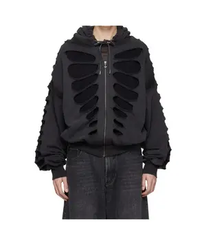 AVAVAV Distressed Cut-out Hoodie