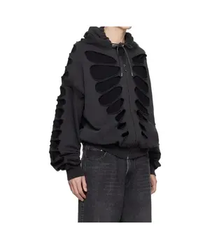 AVAVAV Distressed Cut-out Hoodie