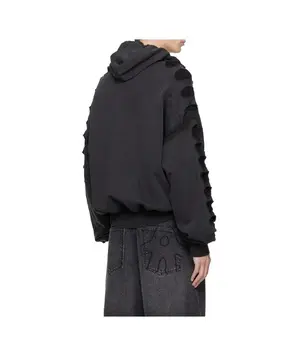 AVAVAV Distressed Cut-out Hoodie
