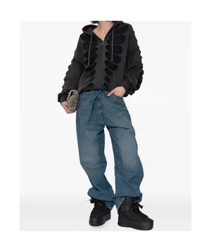 AVAVAV Distressed Cut-out Hoodie