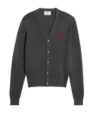 AMI Paris Logo Knitted Cardigan
