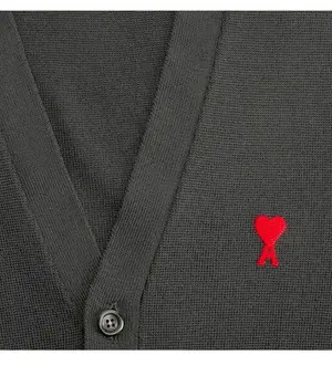 AMI Paris Logo Knitted Cardigan