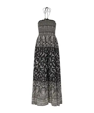 Veronica Beard Ayanna Halter Maxi Dress - Black