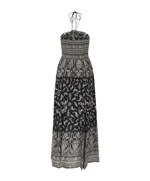 Veronica Beard Ayanna Halter Maxi Dress - Black