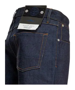 Stone Island Straight Leg Jeans - Blue