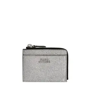 Marc Jacobs Coated Glitter Everyday Top Zip Wallet - Gray