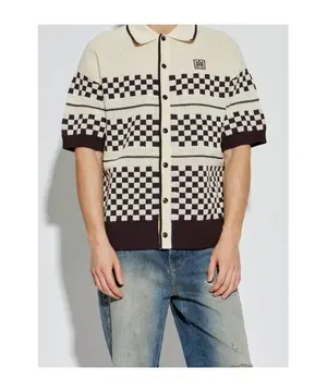 Amiri Chekered Short Sleeved Knitted Shirt - Multicolor
