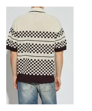 Amiri Chekered Short Sleeved Knitted Shirt - Multicolor