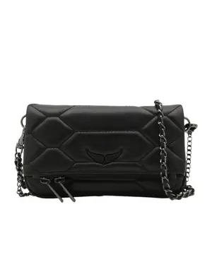Zadig&Voltaire Quilted Strap-chain Shoulder Bag - Black