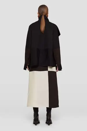 JIL SANDER Color-blocked Midi Skirt