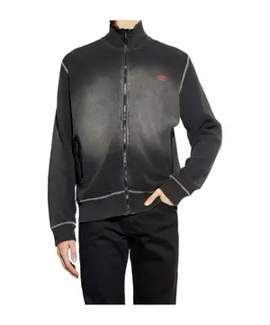 DIESEL® S-wafy-zip Faded Effect Sweatshirt