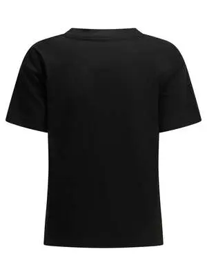 Burberry Crewneck T-shirt With Embroidered Equestrian Knight Design - Black