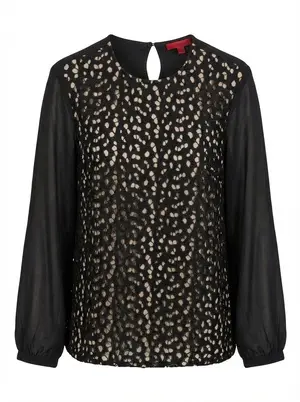 Max Mara Long-sleeved Blouse With Lace Detailing
